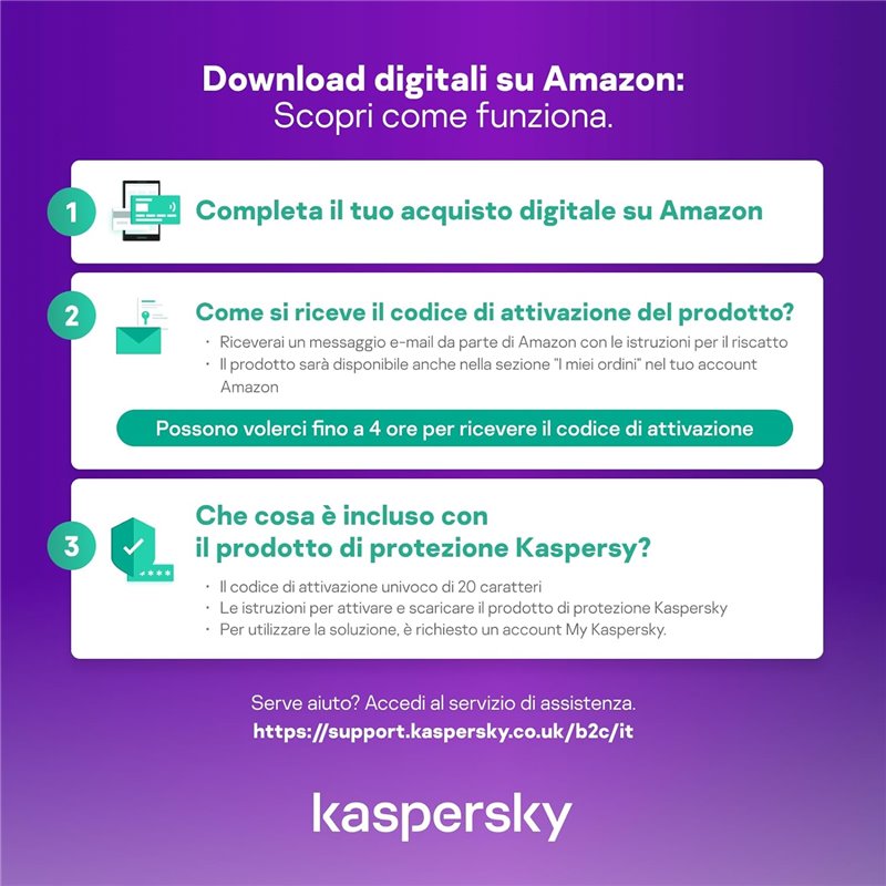 KASPERSKY TOTAL SECURITY 2022 PC / MAC / ANDROID/ IOS -1 ANNO- 5 ...