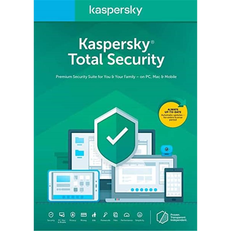 KASPERSKY TOTAL SECURITY 2024 PC / MAC / ANDROID/ IOS -1 ANNO- 3 ...